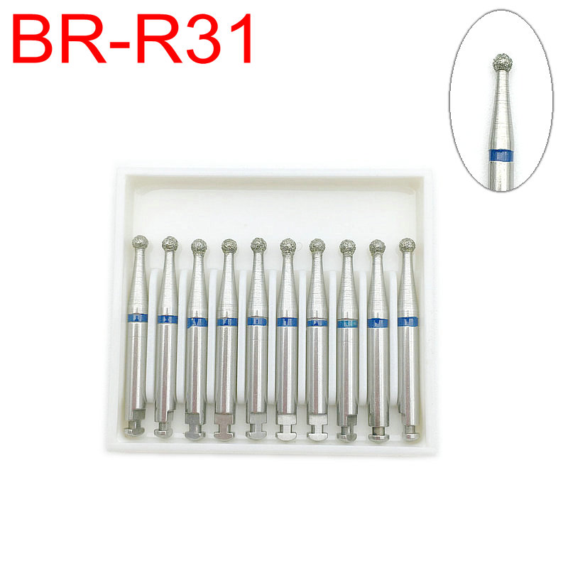 【3d41dddf】10pcs/box Dental Low Speed Diamond Burs For Ra 2.35mm Shank ...