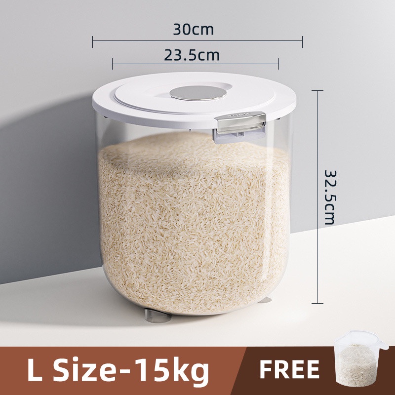 Grain Rice Storage Box Transparent No Deformation Cereal Dispenser ...