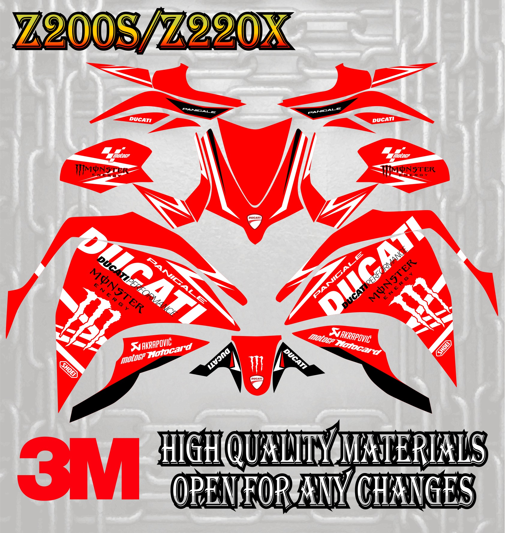 Motorstar z 200s/Motorstar z200ii full body decals | Lazada PH