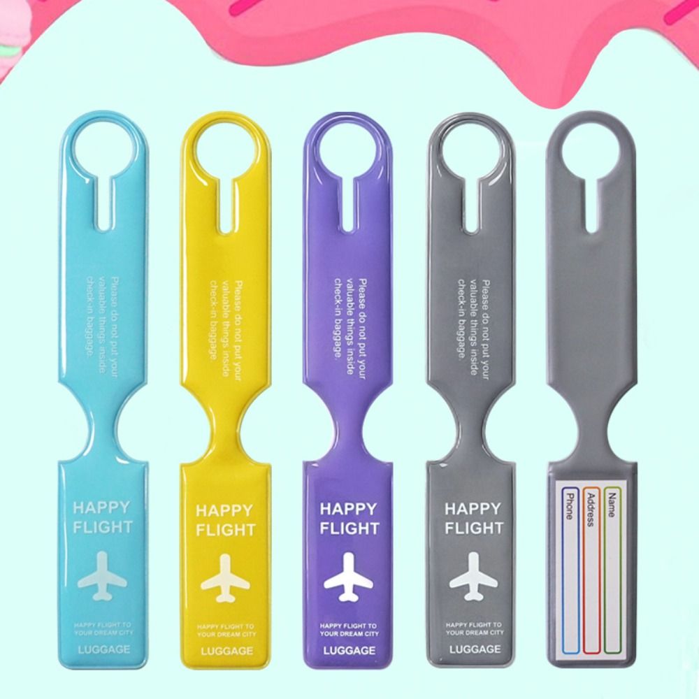 Portable Boarding Pass PVC Luggage Tag Address Label Baggage Name Tags ...