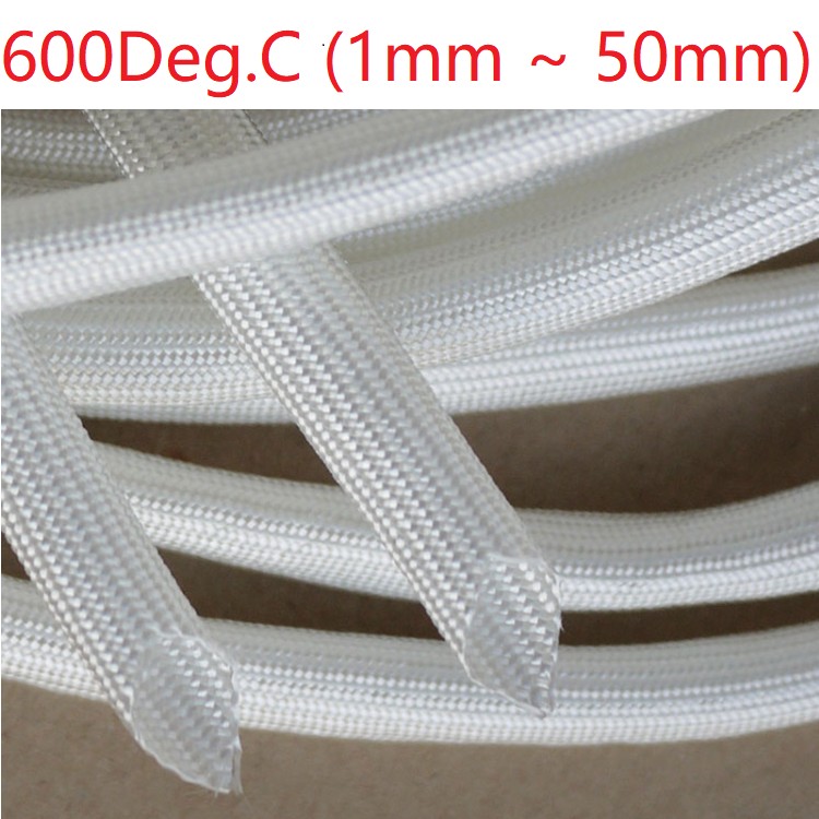 1mm~50mm Fiberglass Sleeve Tube White High Temperature Tube Resistant ...