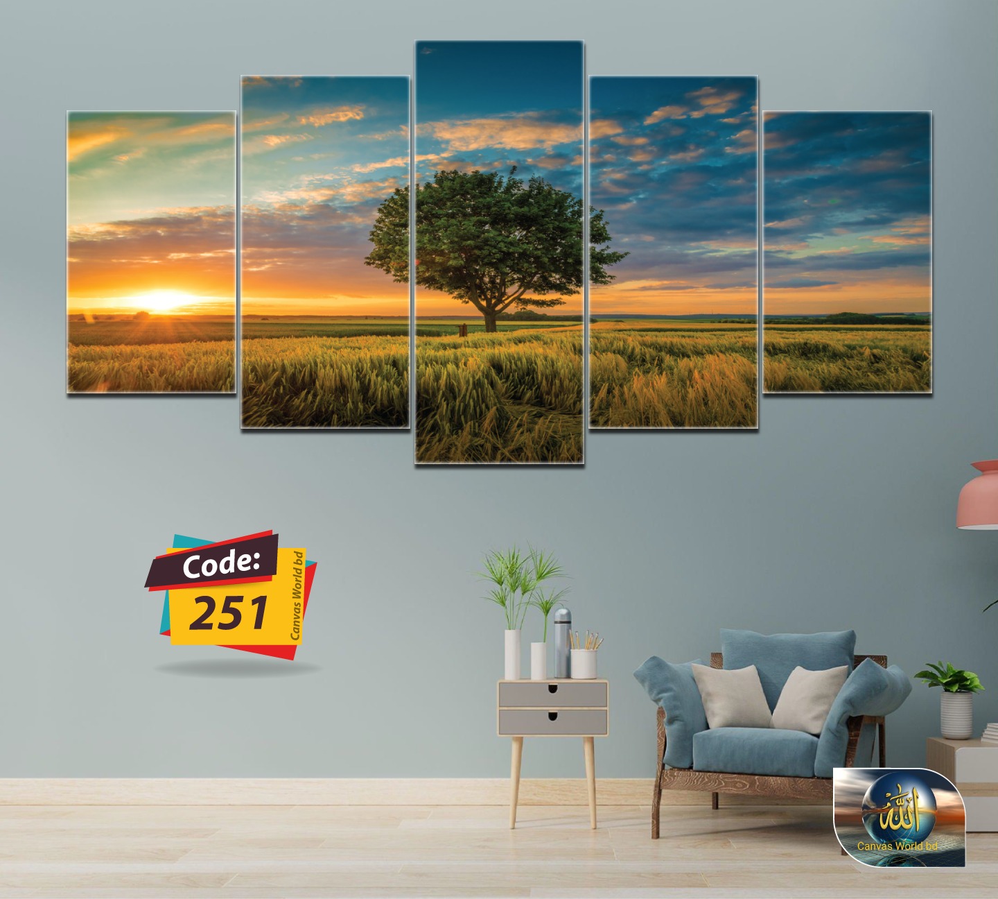🖼️ 5-in-1 Premium Wall Canvas Set – Modern Decorative Printing | Daraz ...
