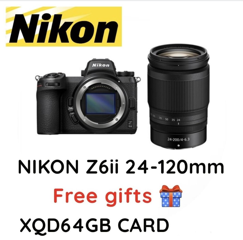 Nikon Z6 II Mirrorless Camera Kit w/24-120mm F4 Lens (Free:Wise ...