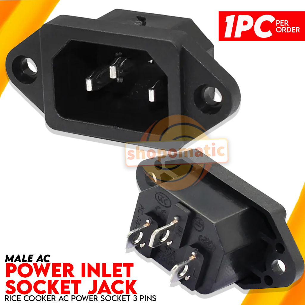 Rice Cooker AC Power Socket 3 Pins | Lazada