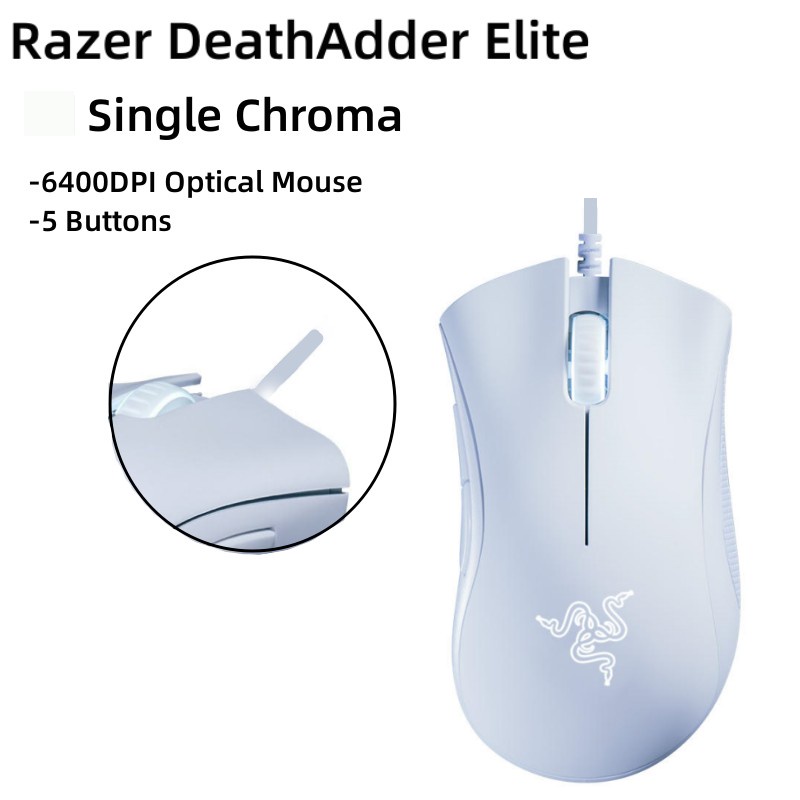 【Stock】Razer DeathAdder Elite Wired Gaming Mouse Wired Mouse 5 Buttons ...