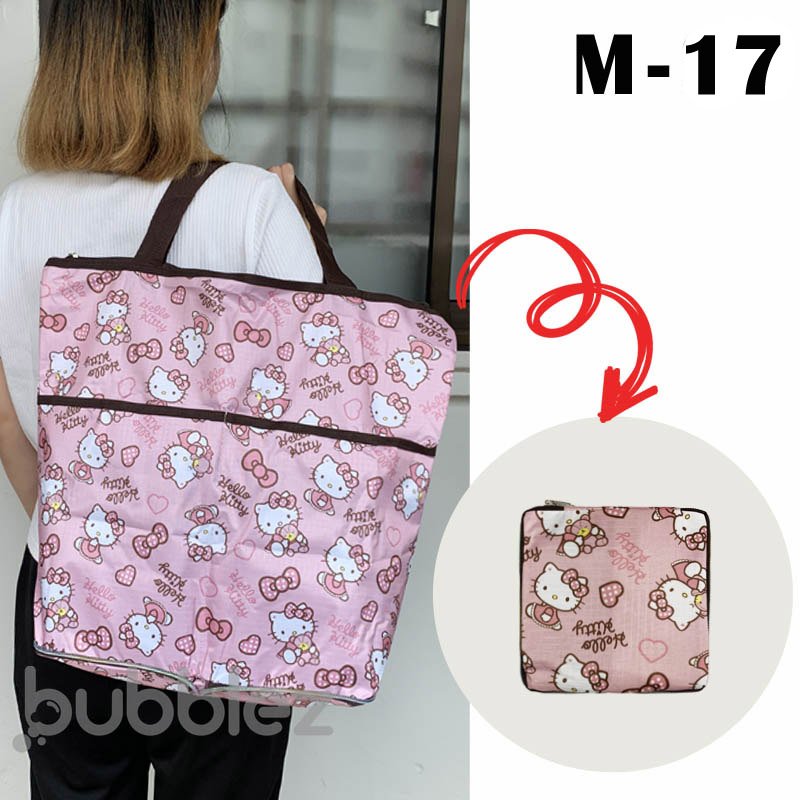 FOLDABLE SHOPPING BAG WITH ZIPPER / TOTE / REUSABLE / WATERPROOF / ECO ...