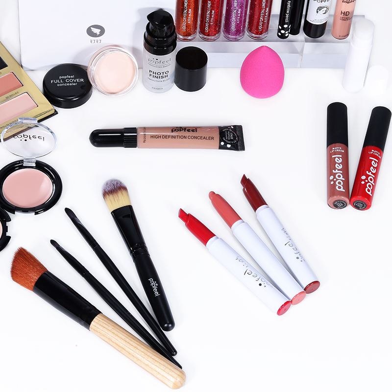 POPFEEL ALL IN ONE Cosmetic Kit 8-27Pcs Makeup Practice Make Up Set ...