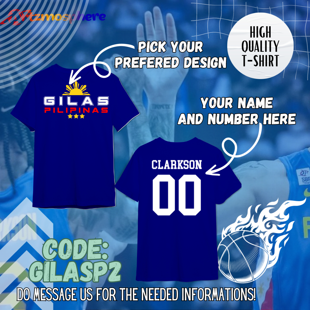 Gilas Pilipinas High Quality Cotton T-Shirt Philippines Basketball Team ...