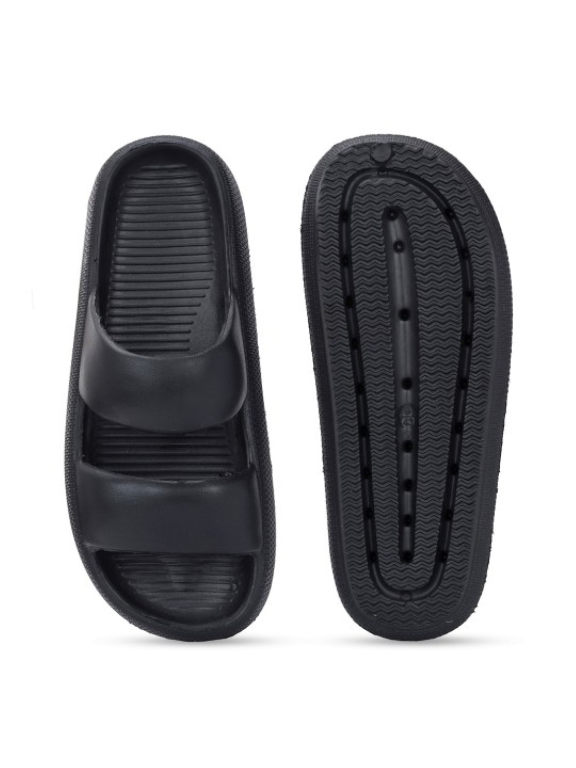 HRX By Hrithik Roshan Black Rubber Sliders For Men | Daraz.com.np