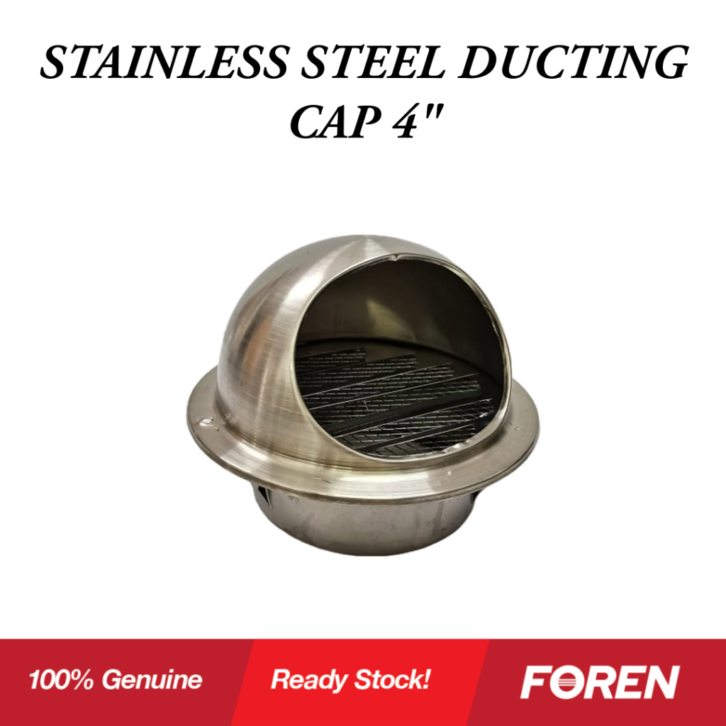 STAINLESS STEEL HOOD DUCTING WALL CAP /COOKER HOOD DUCTING/ END CAP ( 4" & 6") | Lazada