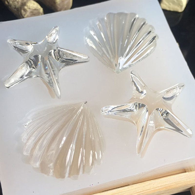 Silicone Mold DIY Shell Starfish Conch Silicone Chocolate Mold Baking ...