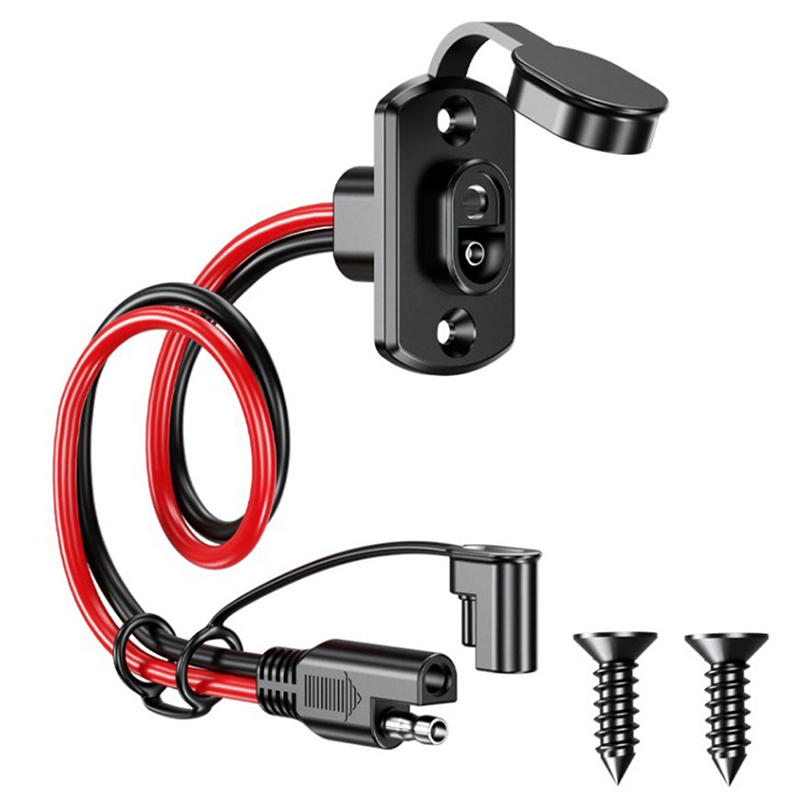 Car Battery Extension DC Power Automotive Panel Connector Cables Solar ...