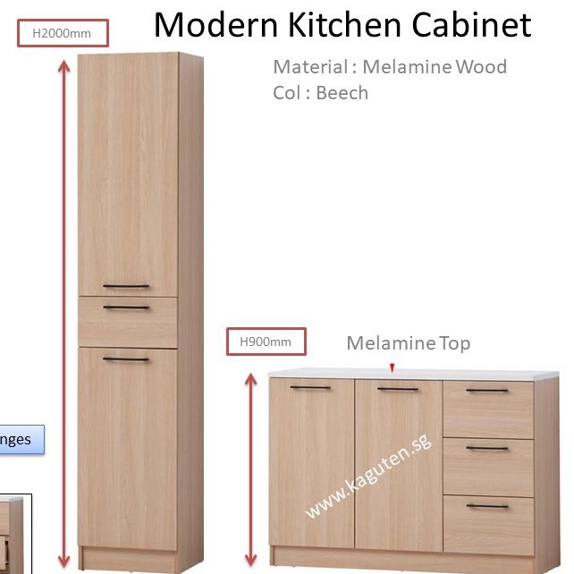 [SG] Kitchen Cabinet with Tall Cabinet, High Kitchen Cabinet, Kitchen ...