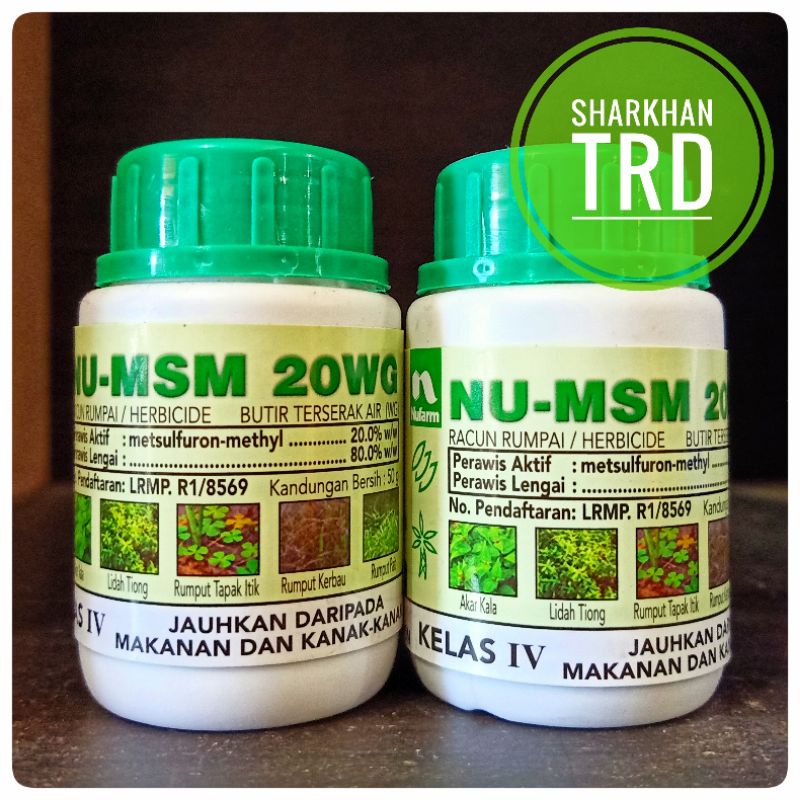 Botol 50g NU-MSM 20WG Nufarm Metsulfuron-methyl 20% Racun Rumpai Ally ...