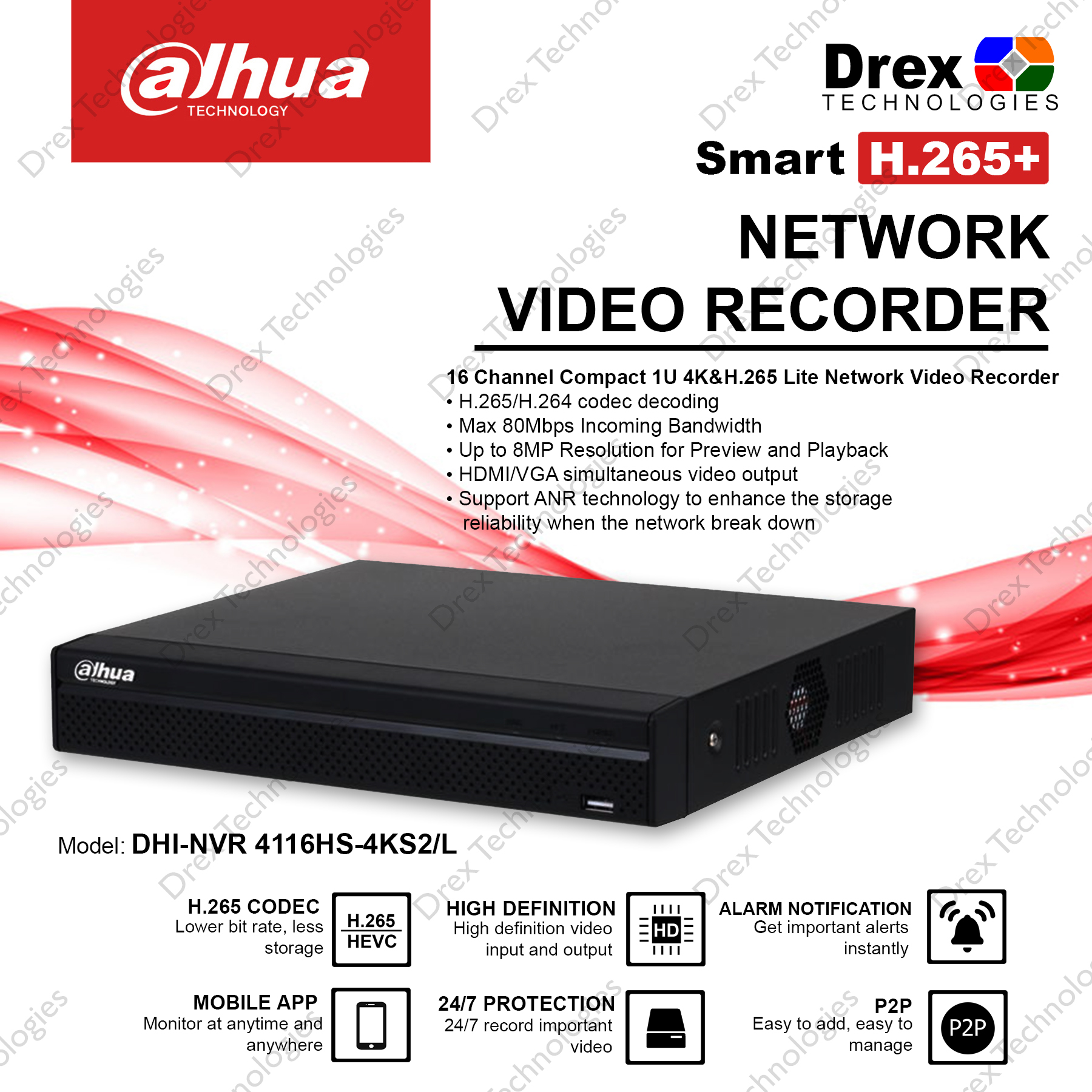 DAHUA DHI-NVR4116HS-4KS2/L/ 16CHANNEL NETWORK VIDEO RECORDER | Lazada PH