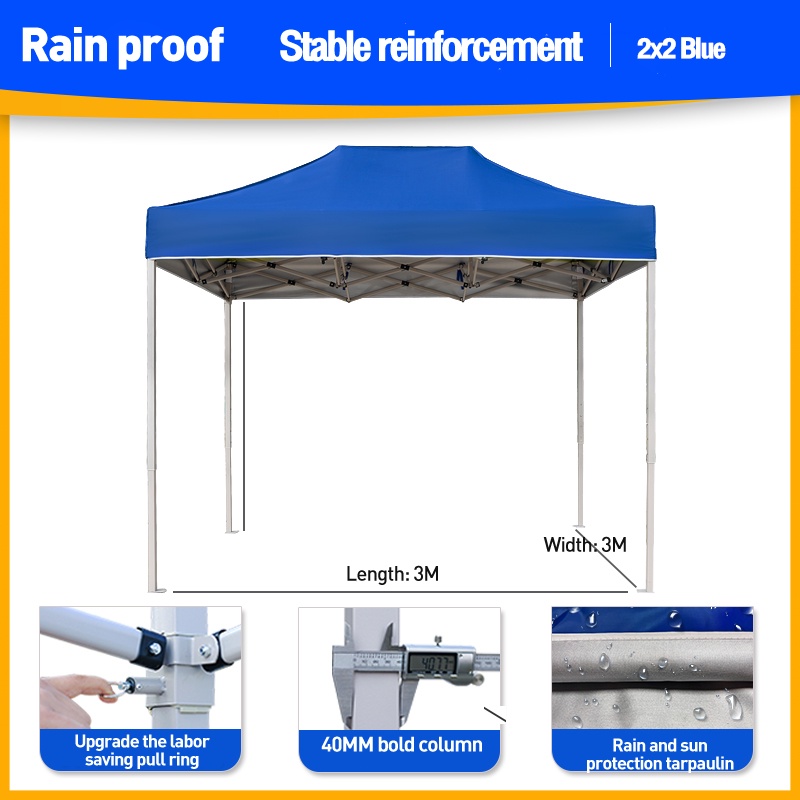 10 x 10 Ft Roof Night Market Canopy Portable Canopy Tent Full Set ...