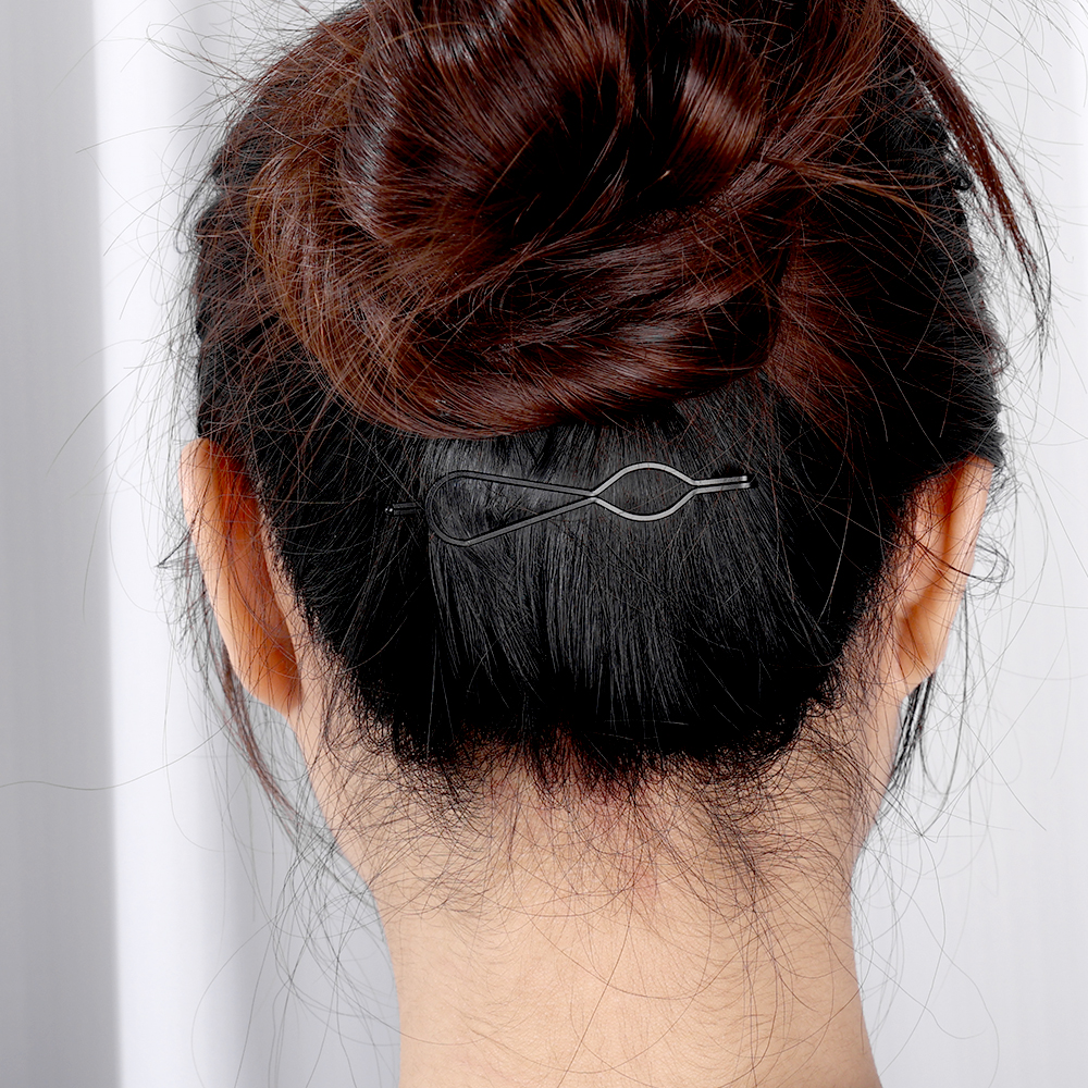 1/5pcs/set Black Color Geometric Irregular Hair Pins Girls Women ...