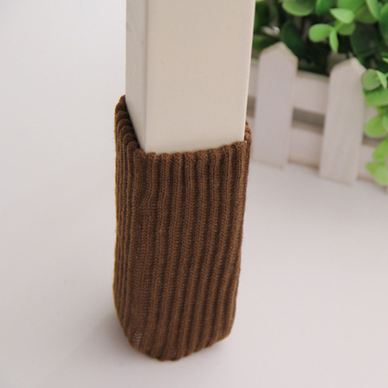 4Pcs High Elastic Knitted Table Chair Feet Leg Sock Floor Protector ...