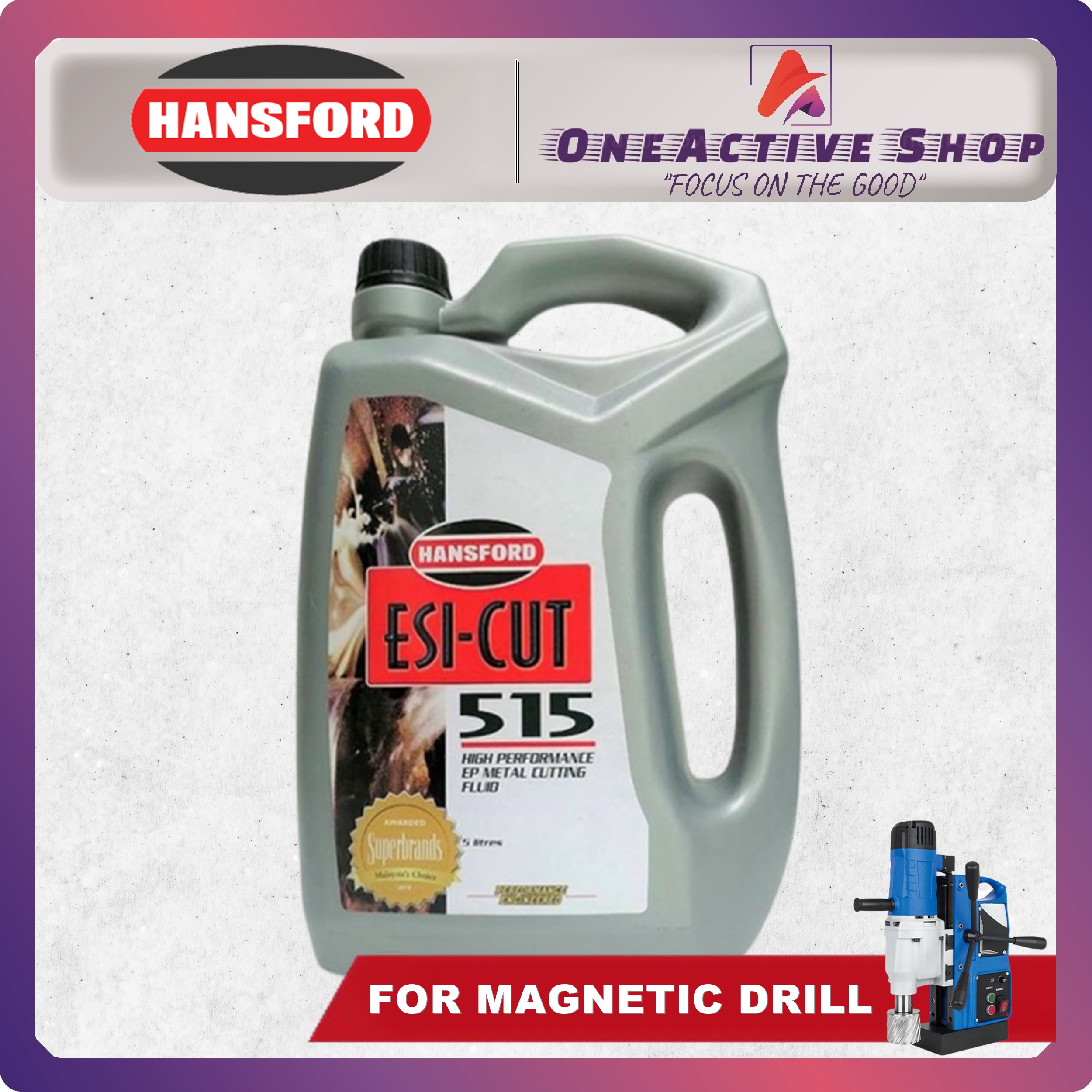 (5L) HANSFORD Cutting Oil Cutting Fluid ESI-CUT 515 (Minyak Potong Besi ...