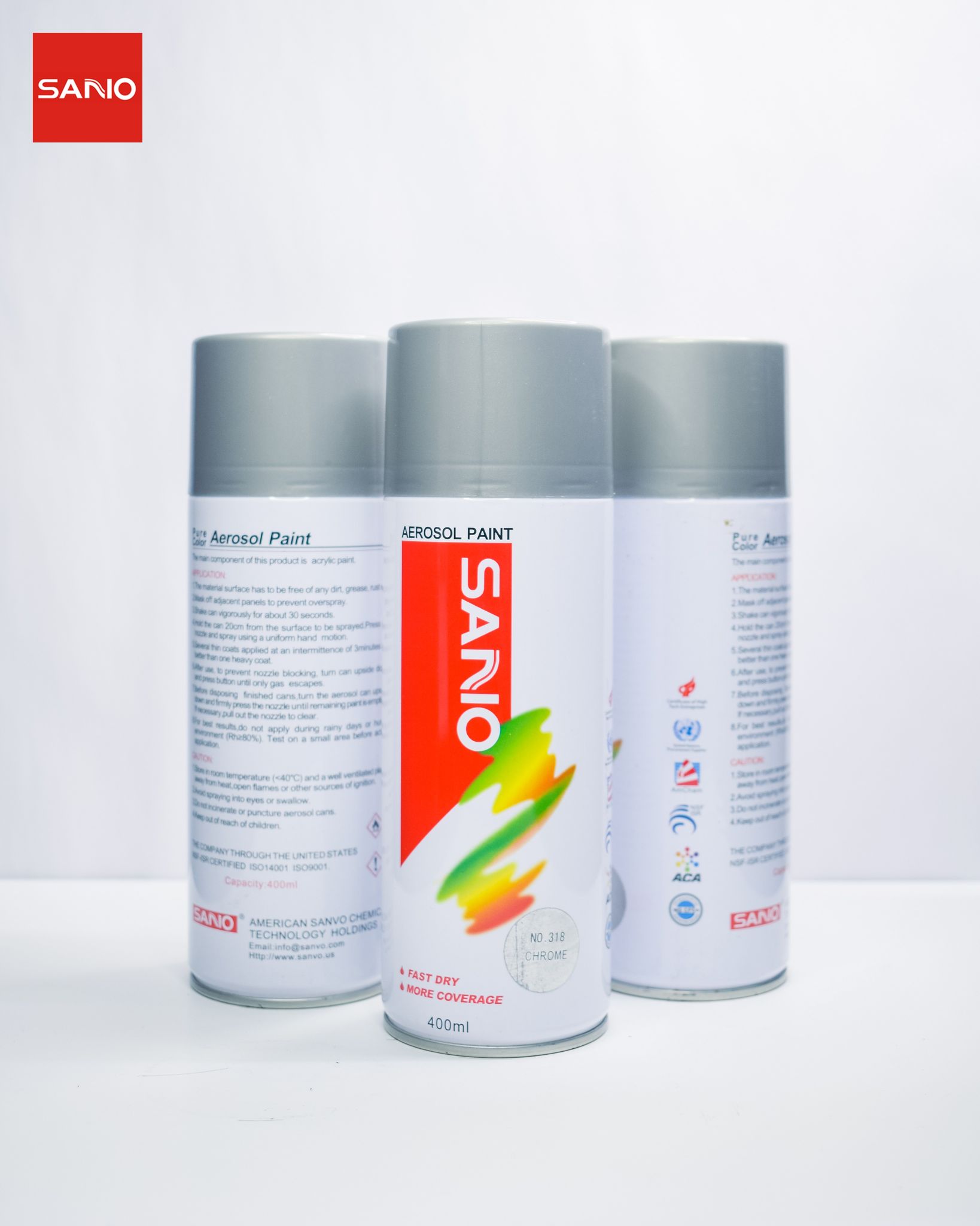 Sanvo Aerosol Spray Paint 400 ml (Chrome) | Lazada PH