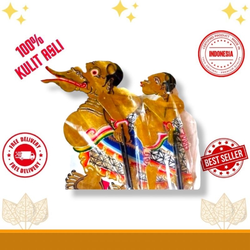 1Set TOGOG BILUNG Wayang Kulit sapi Asli / Wayang Kulit Asli Togog ...