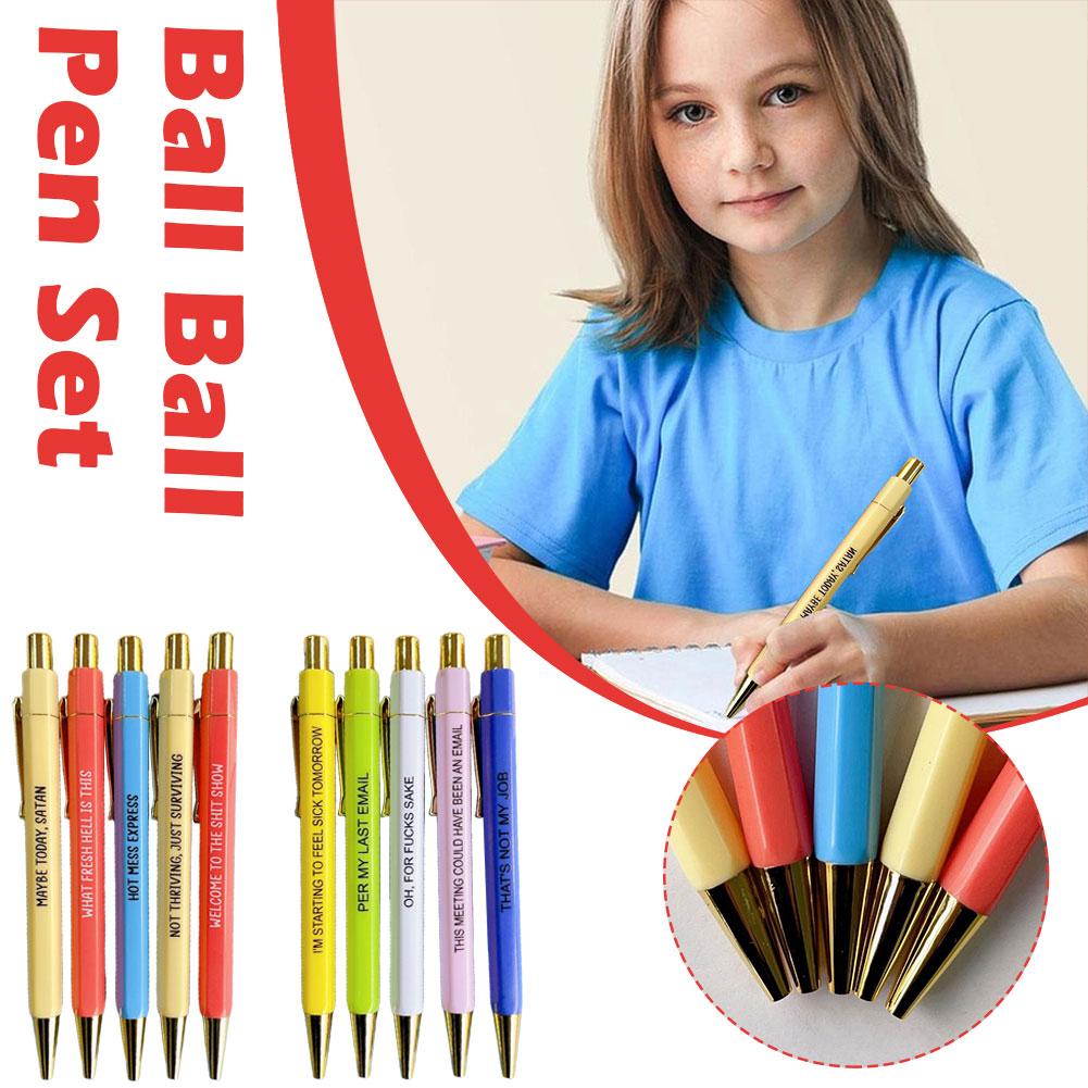 【Flourish Beads MALL】5pcs/set Novelty Offensive Ballpoint Attack Funny ...