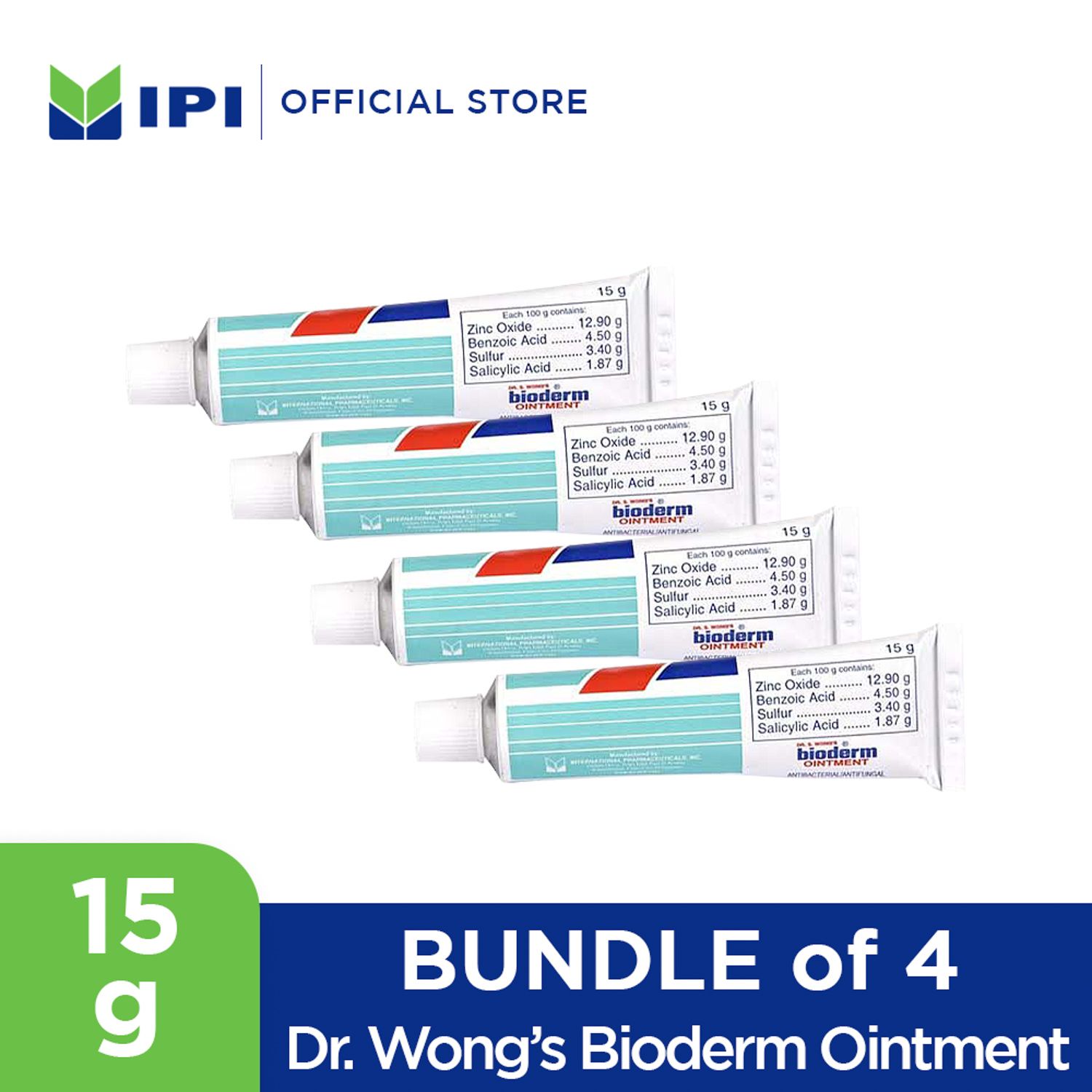 Dr. S. Wong's Bioderm Ointment 15g tube [Bundle of 4] | Lazada PH