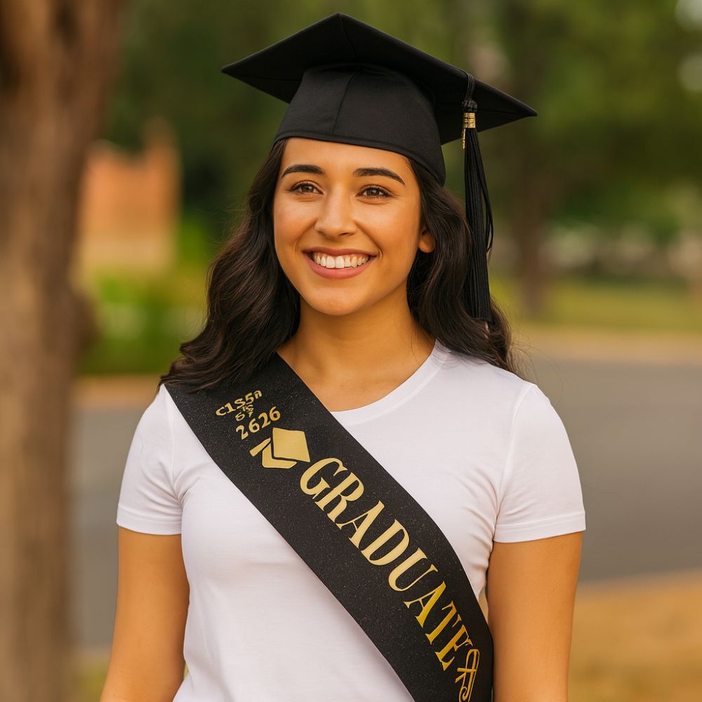 Exquisite Class of 2026 2026 Graduation Sash Black White Decoration ...