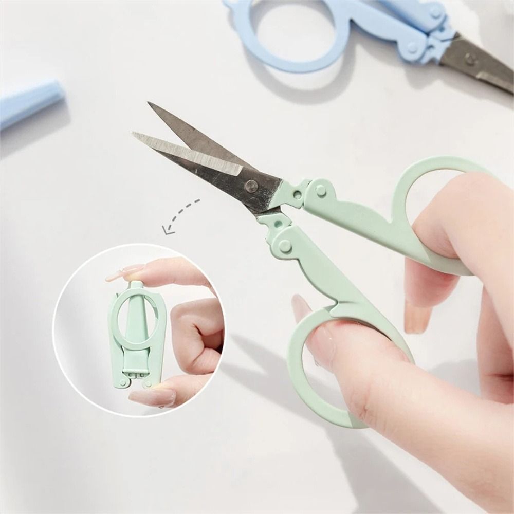 【YIYANGMAOYI111】Color Folding Scissors Stainless Steel Paper Work ...