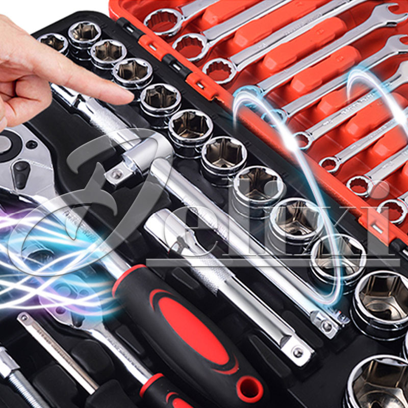 DELIXI ชุดบล็อกประแจ ชุดเครื่องมือช่าง จำนวน 121 pcs Tools Set ชุดเครื่องมือช่างอเนประสงค์ ชุด ...