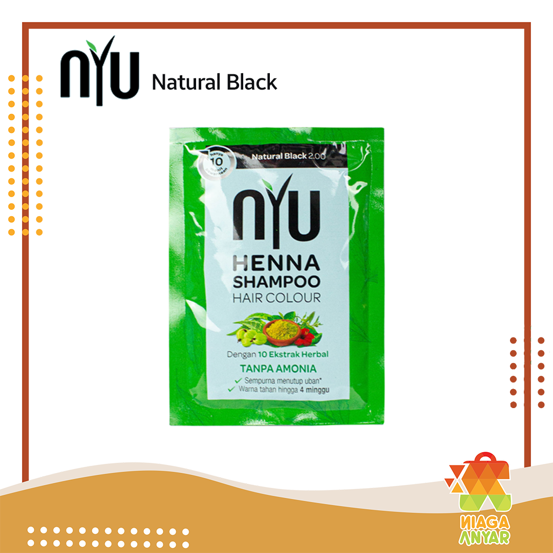 NA NYU Shampoo Hair Colour Henna / NYU Henna Shampoo Pewarna Rambut ...