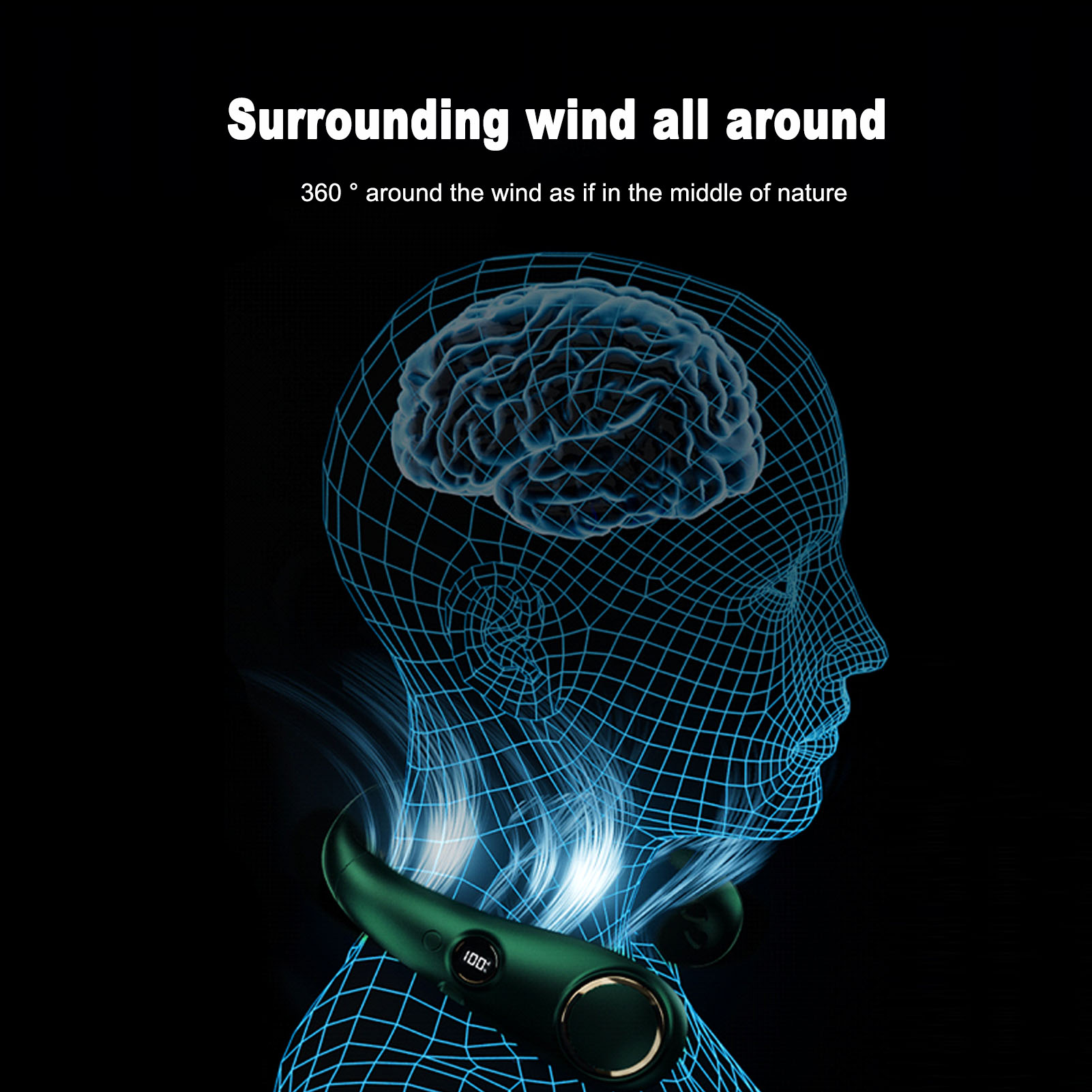 ใหม่ Mini Fan แบบพกพา Bladeless คอพัดลม LED Digital แสดงผล Air Cooler ...