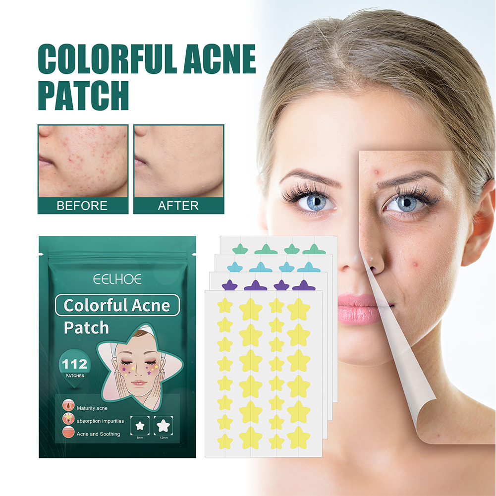 112pcs Invisible Acne Removal Pimple Patch Fade Face Spot Repair Star ...