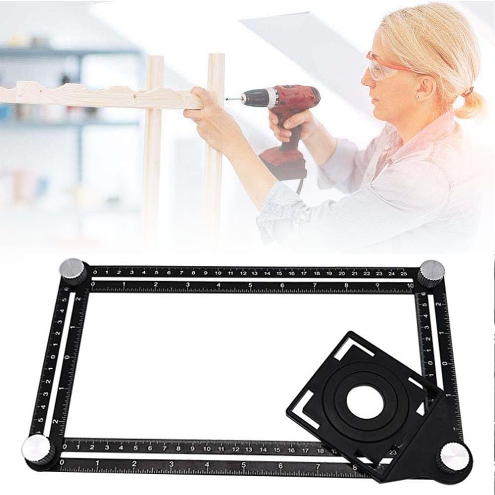 4 Folding Rulers Adjustable Multi Angle Aluminium Alloy Measuring Ruler ...