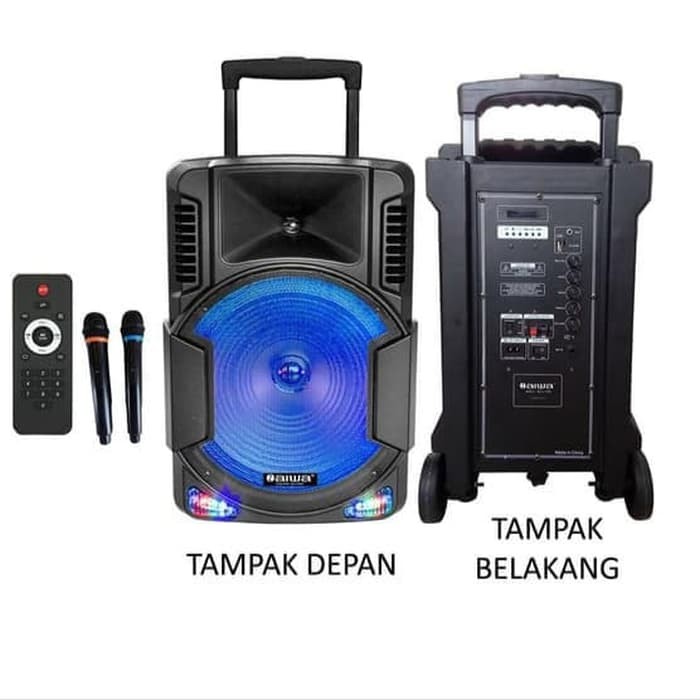 Speaker Aktif Bluetooth Aiwa Was112lvb 12inch 2mic Wireles Pegang ...