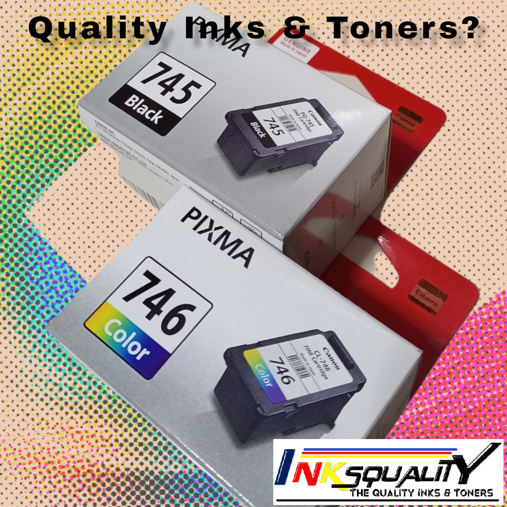 Canon 745 / 746 PG-745 and CL-746 Black & Tricolor Original Ink ...