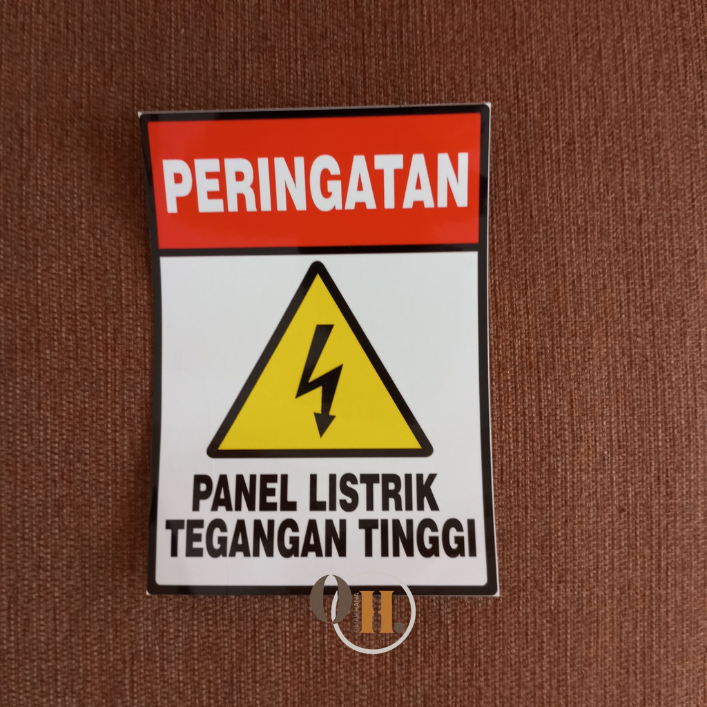 Stiker panel listrik tegangan tinggi - Stiker peringatan tegangan ...