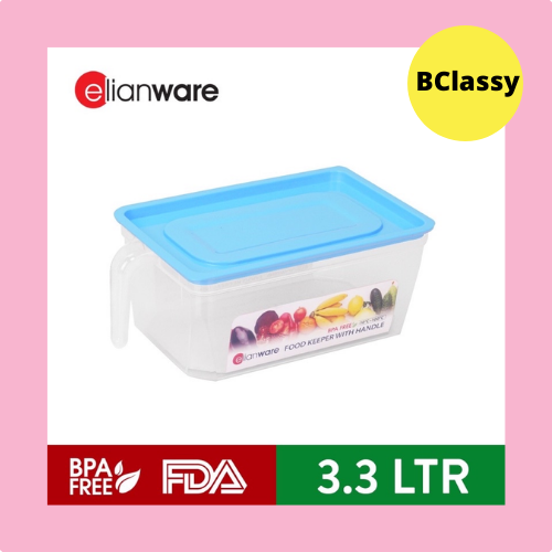 Elianware Fridge Food Storage BPA FREE Box Stackable With Lid Handle ...