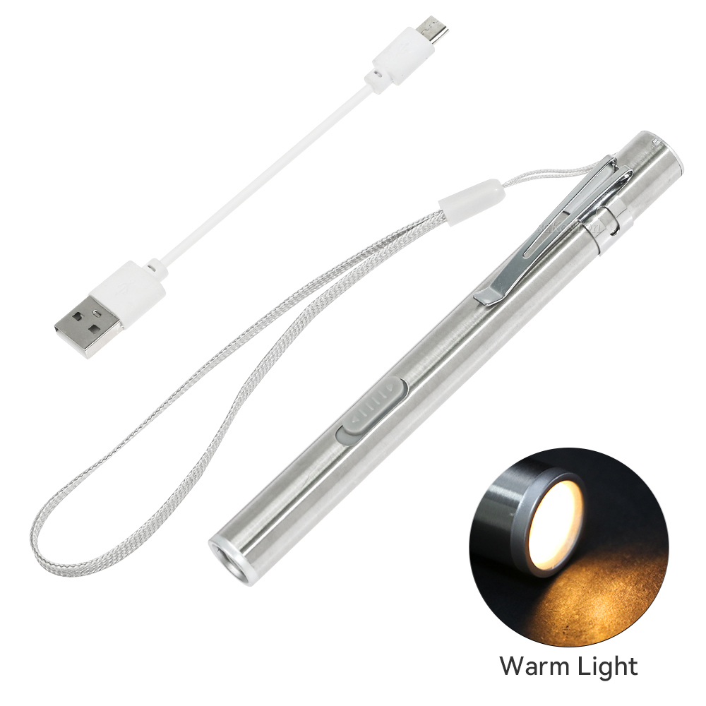 【HOT SALE】 Mini Portable Medical Handy LED Pen Light USB Rechargeable ...