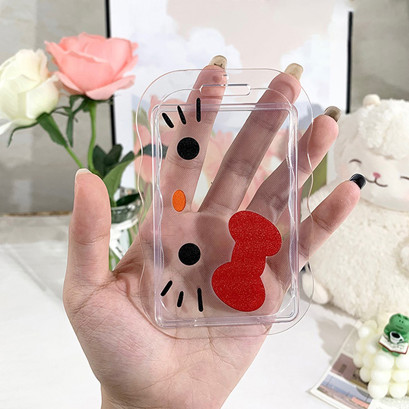 Cute Cat Transparent Card Set Id Card Campus Bus Card Work Card Work ...