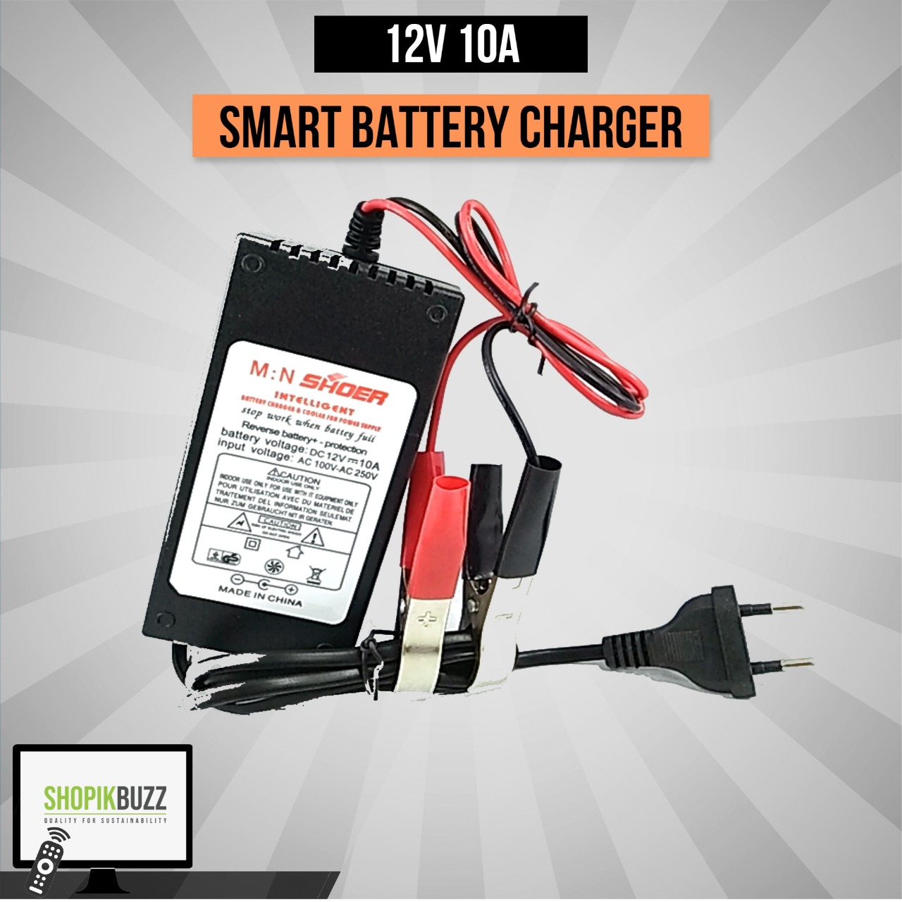 Full Automatic Car Battery Charger Smart Fast Power Charging For Wet ...