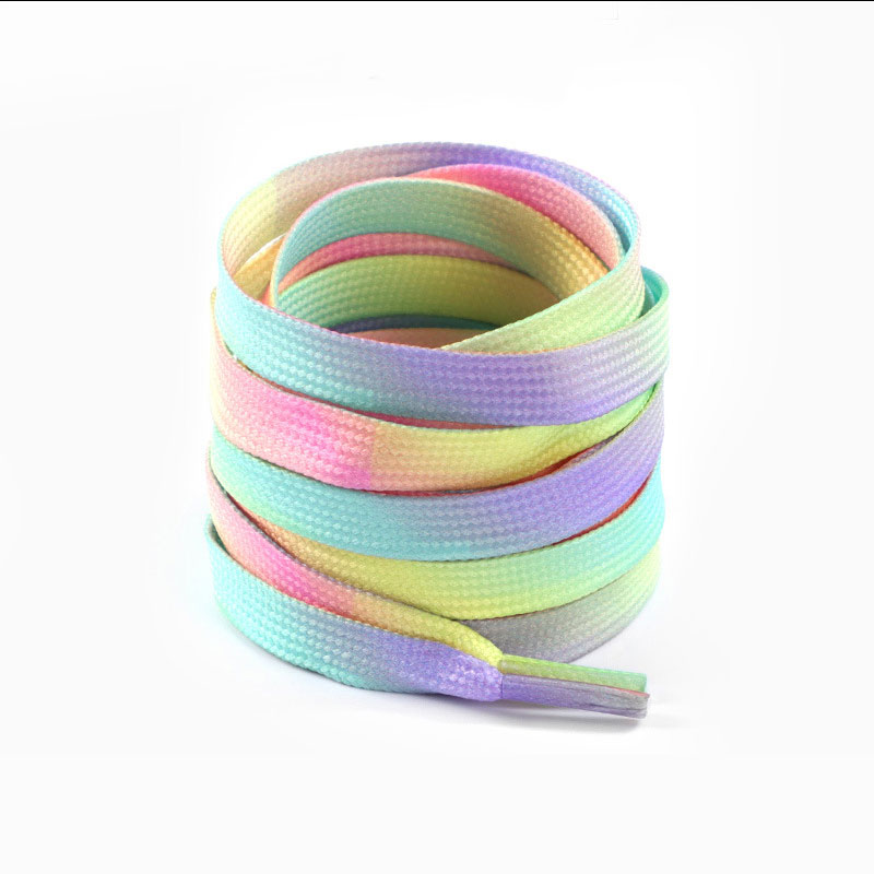 Flat Shoelaces Boots Rainbow color Shoelace Canvas Strings Camping ...