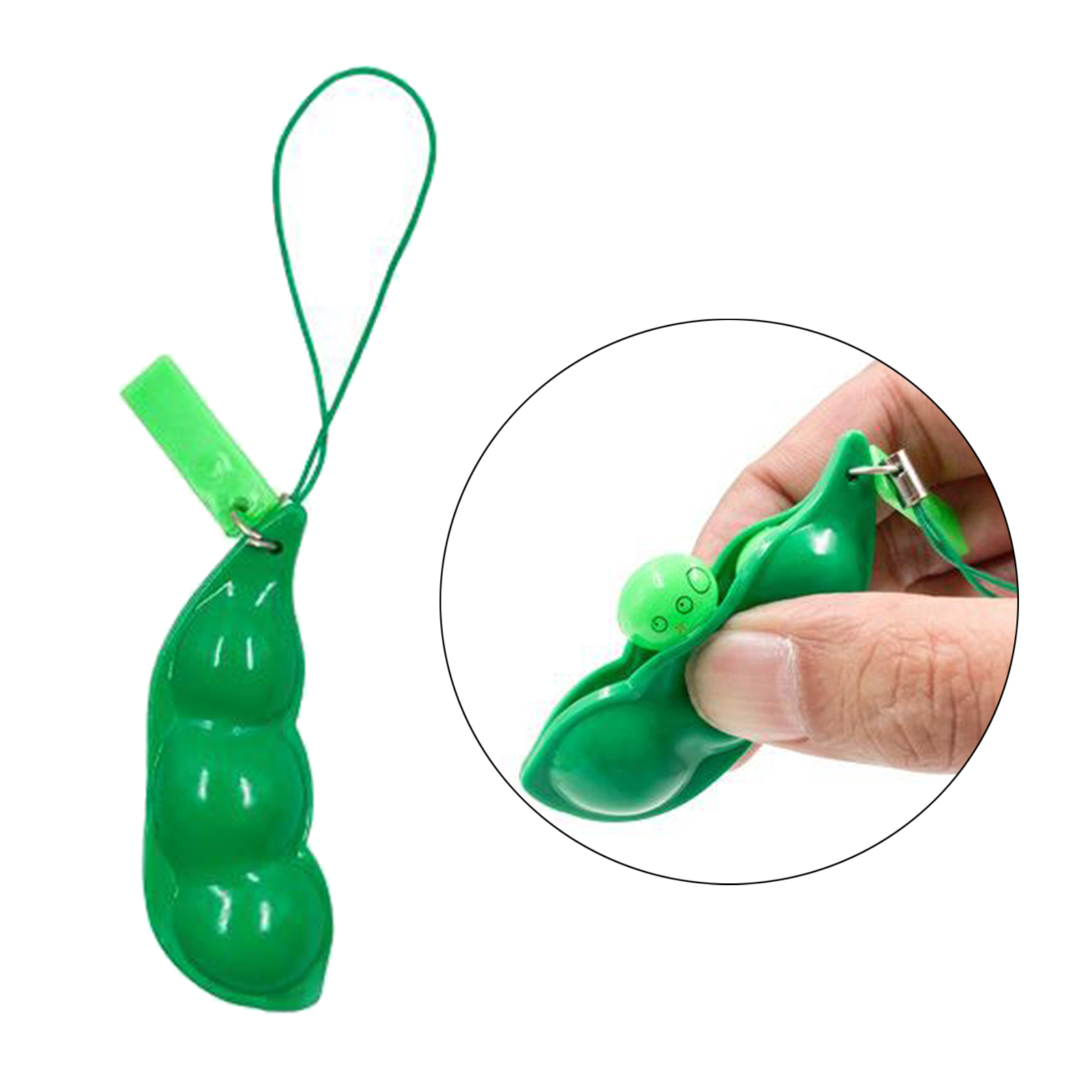 【Hot demand】【Hot demand】Squeeze Beans Toys Keychain Toys Pea Pod Stress ...