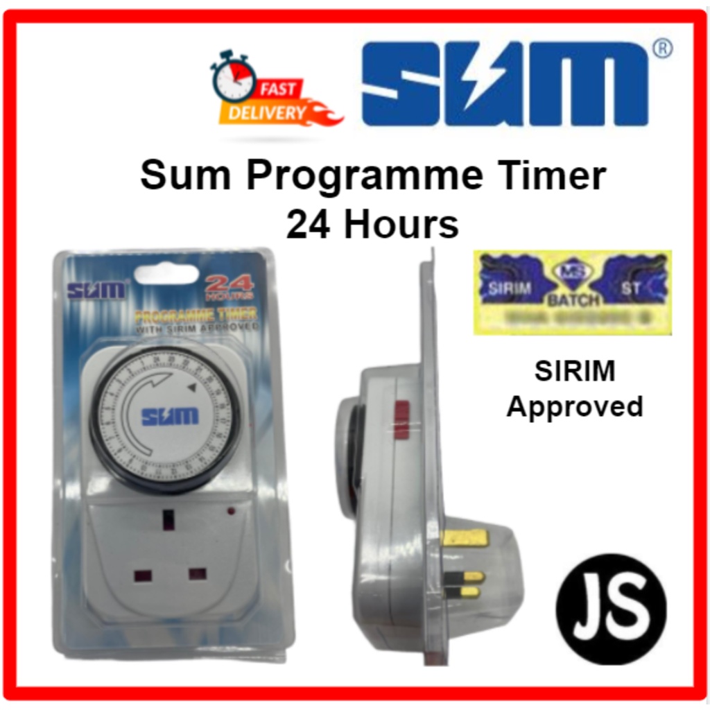 SUM Programmable Plug Socket Adapter With 24hr Timer Control Power ...