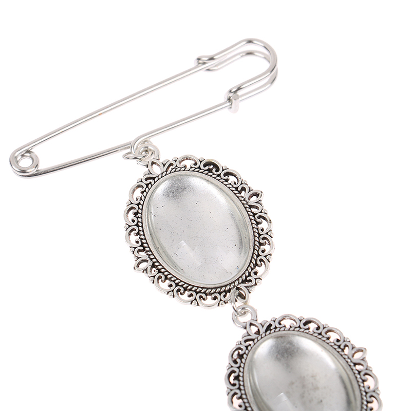 Wedding Bouquet Photo Charm DIY Pin Brooch Lacy Frame Charm Oval ...