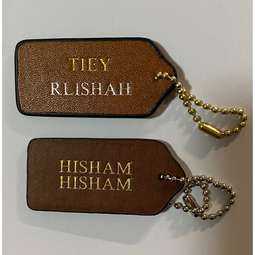 ORIGINAL COACH NAME TAG ป้ายแกะสลัก ป้ายหนัง | Lazada.co.th