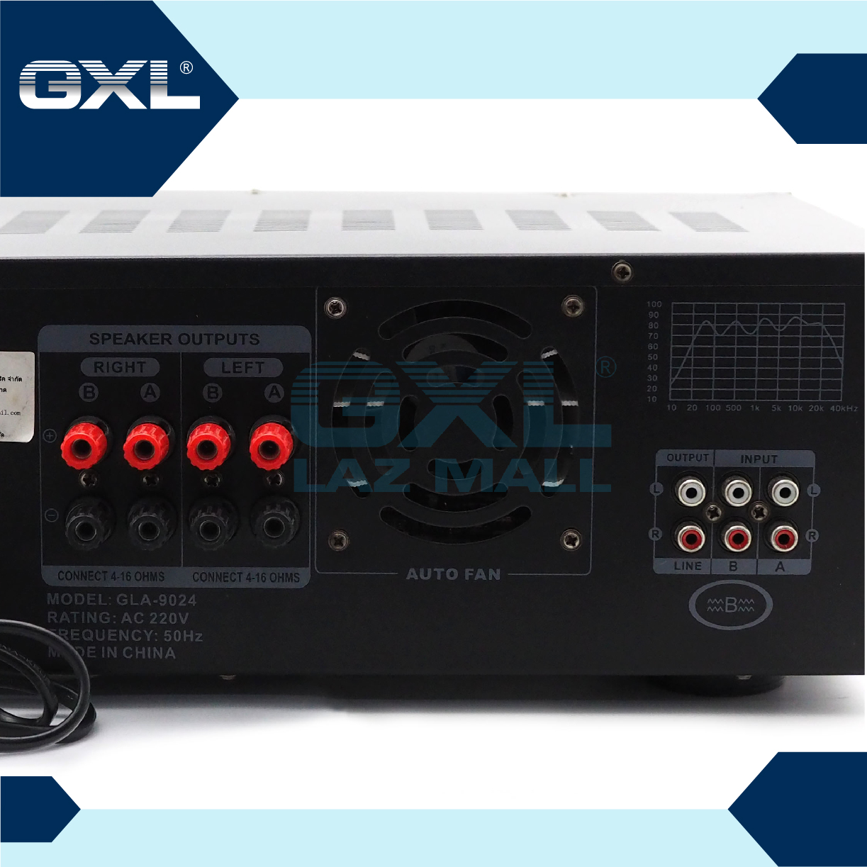 GXL เพาเวอร์ปแอมป์ รุ่น GLA-9024New (BT) กำลังขับ 100Wx2 คาราโอเกะ ...
