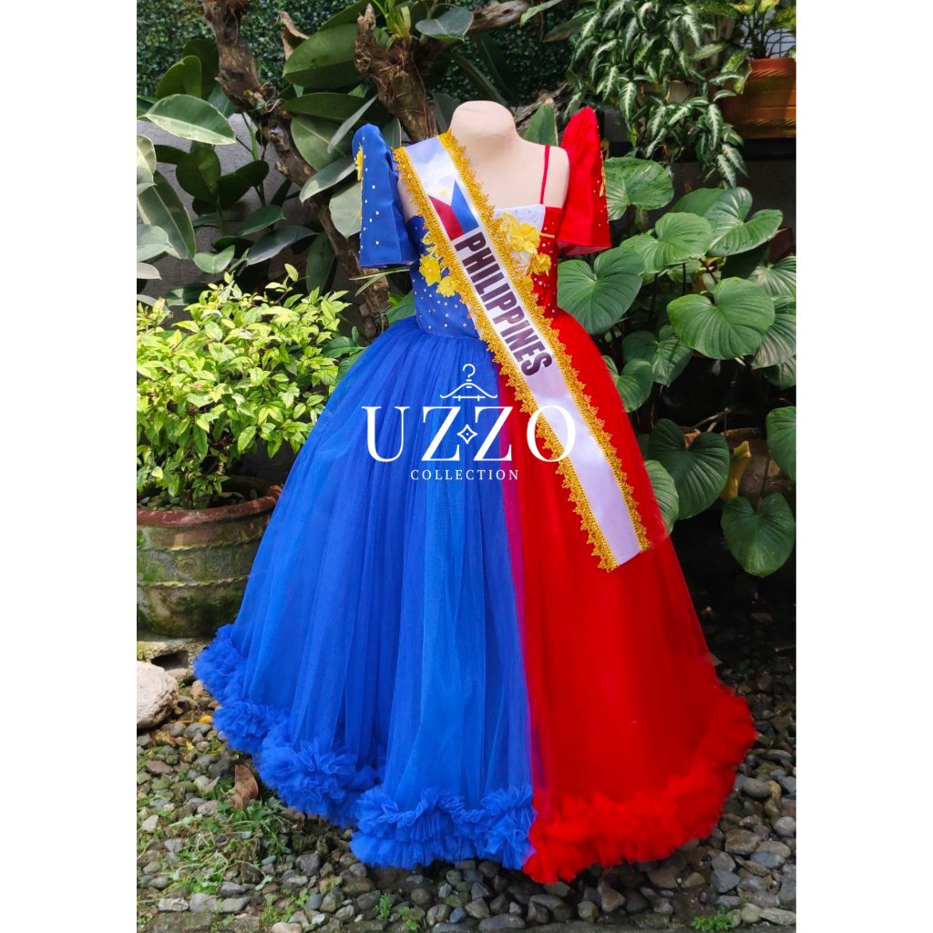 HABLON Philippine Flag Inspired Filipiniana Costume United Nations ...