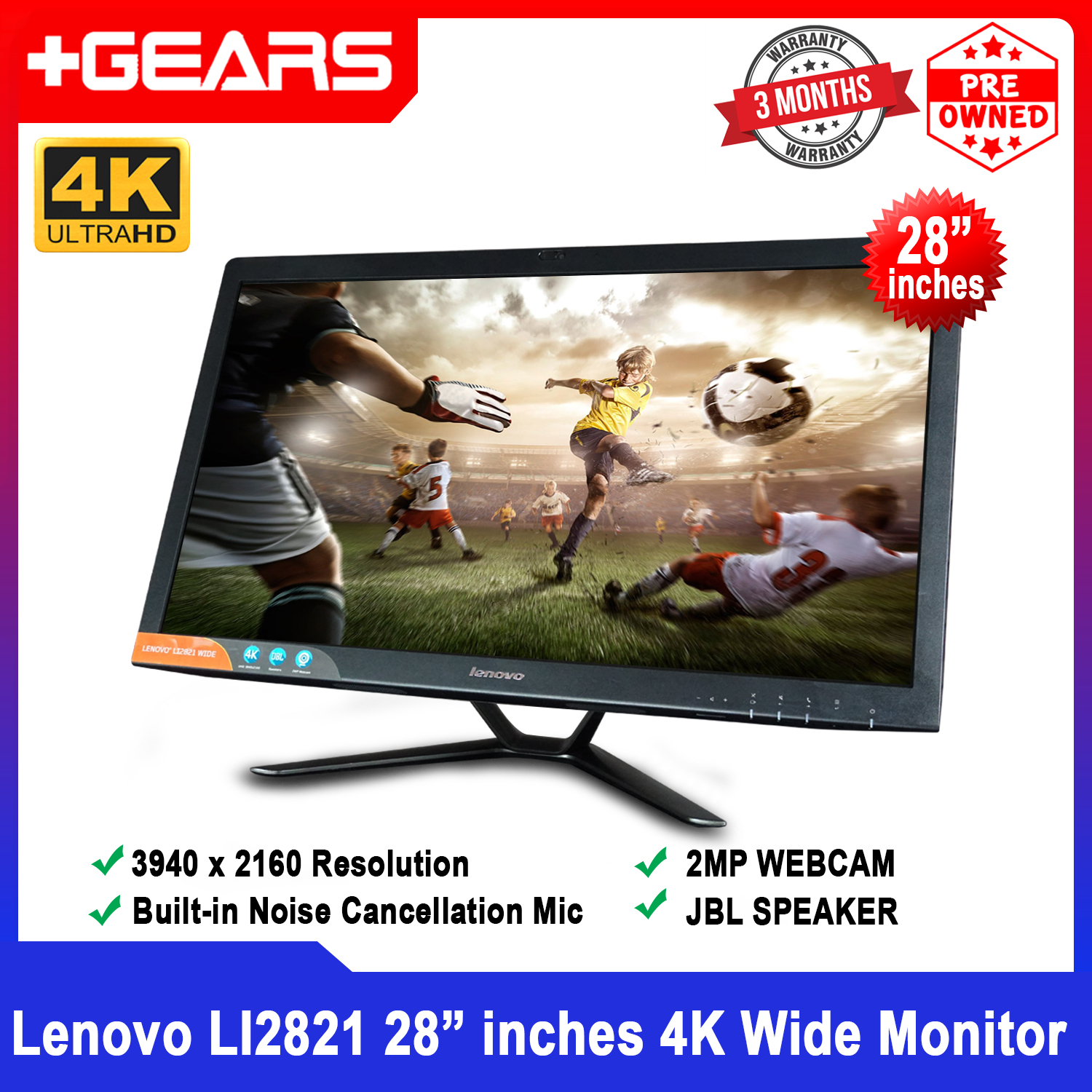 Lenovo LI2821 28" inches 4k Wide Monitor | Lazada PH