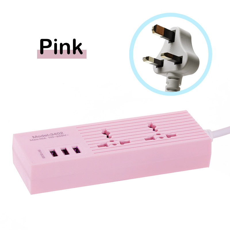 Universal Socket Wall Chargers UK 3-Pin Plug With 3 USB Charging Socket ...